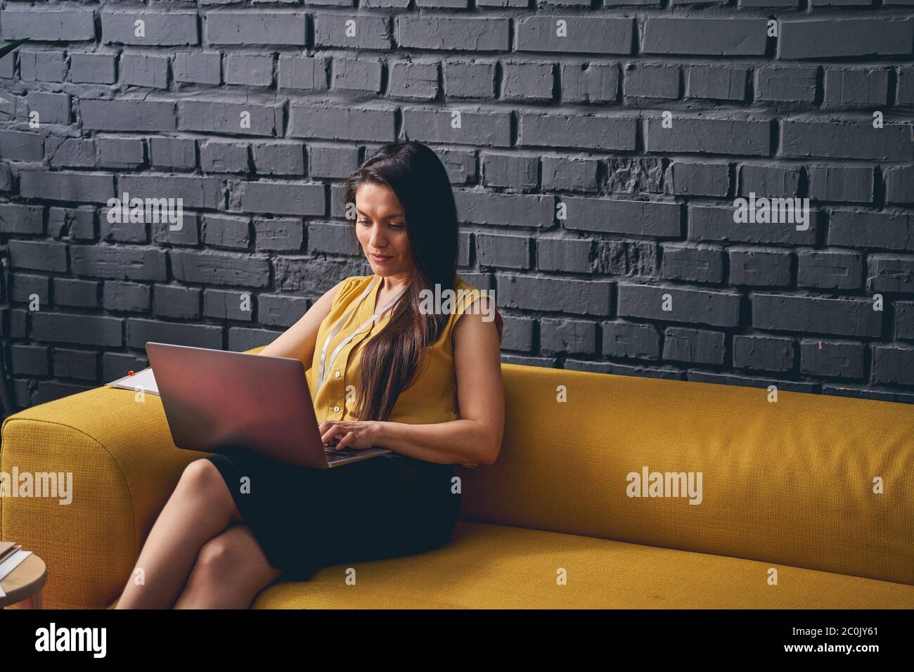 Female person typing message hi-res stock photography and images - Alamy
