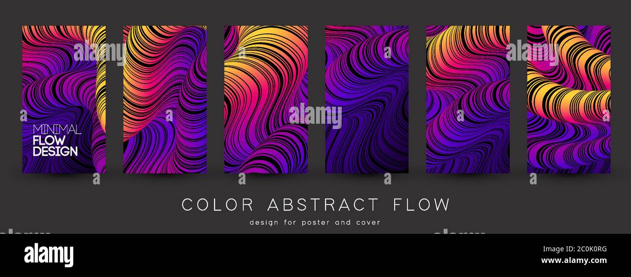Modern abstract design background Rainbow Flow motion Stock Vector ...