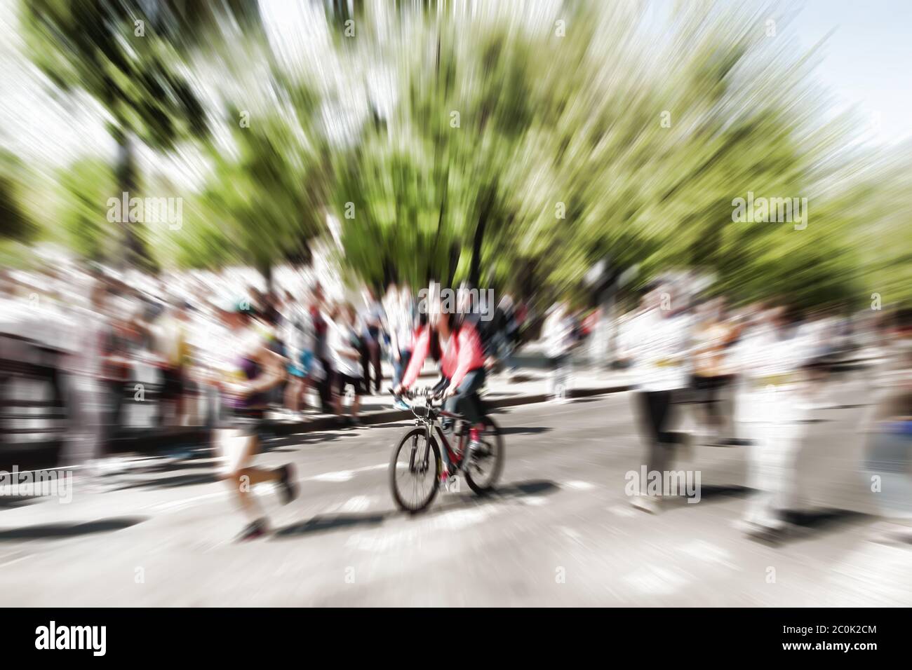 Abstract background. International marathon runner. Blur effect ...