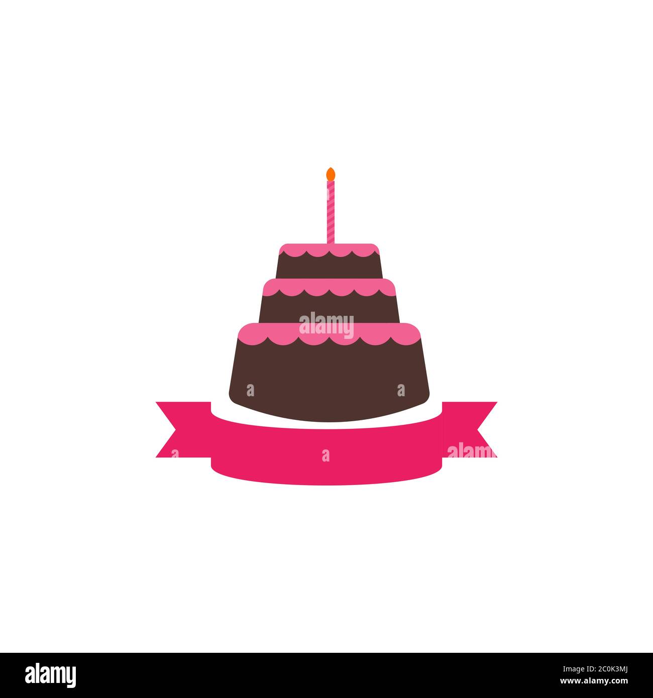 birthday cake vector design template illustration Stock Vector Image ...