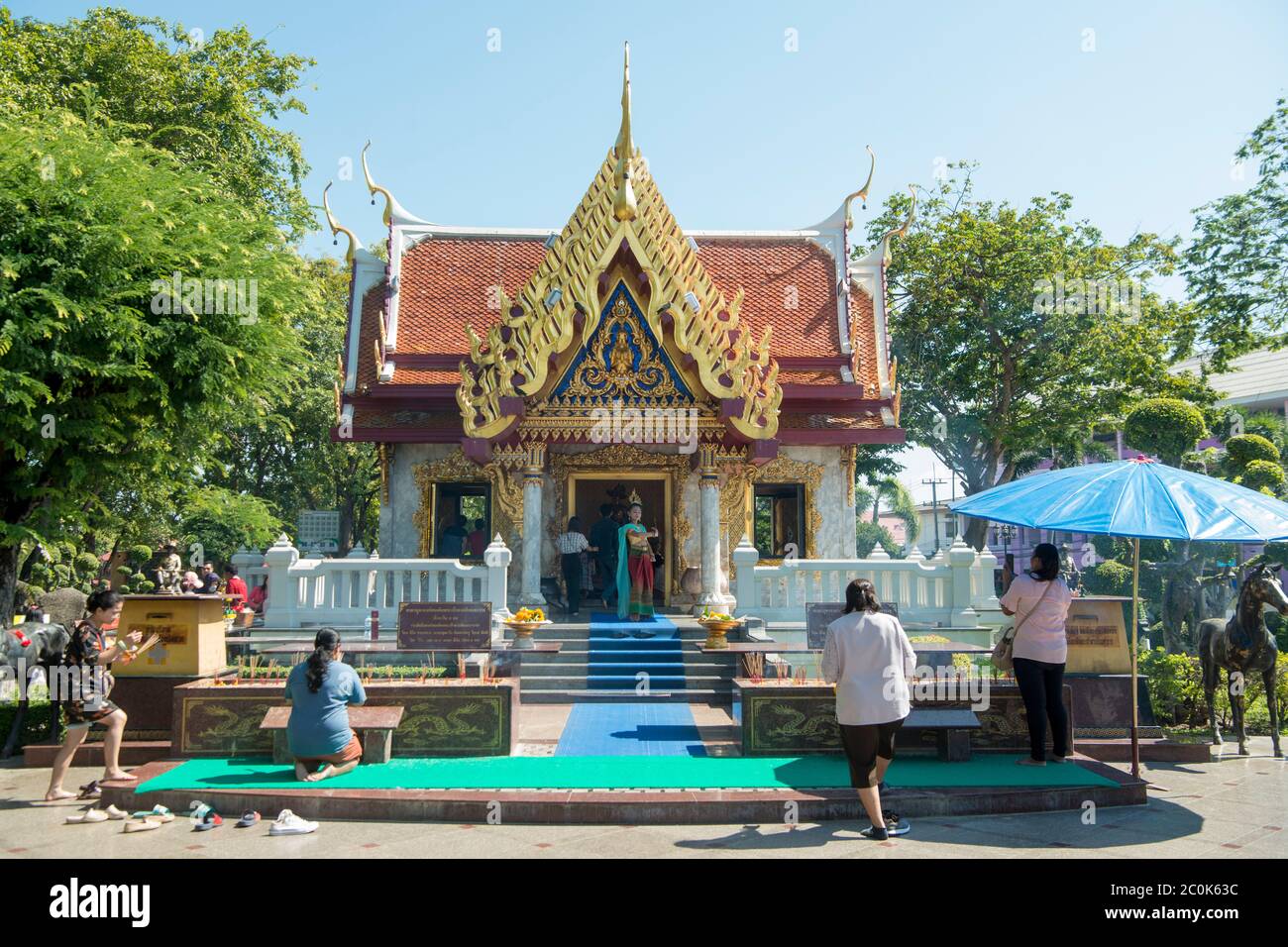 the Shrine of King Taksin in the town of Tak in the Province of Tak in ...