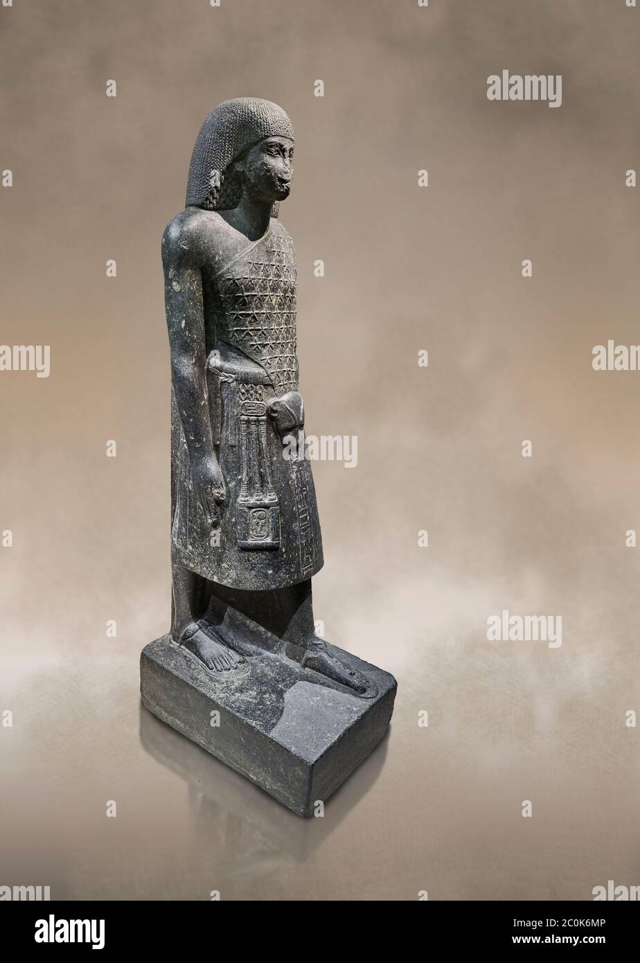 Ancient Egyptian statue of Aanen, second priest to Amon, granodioite ...