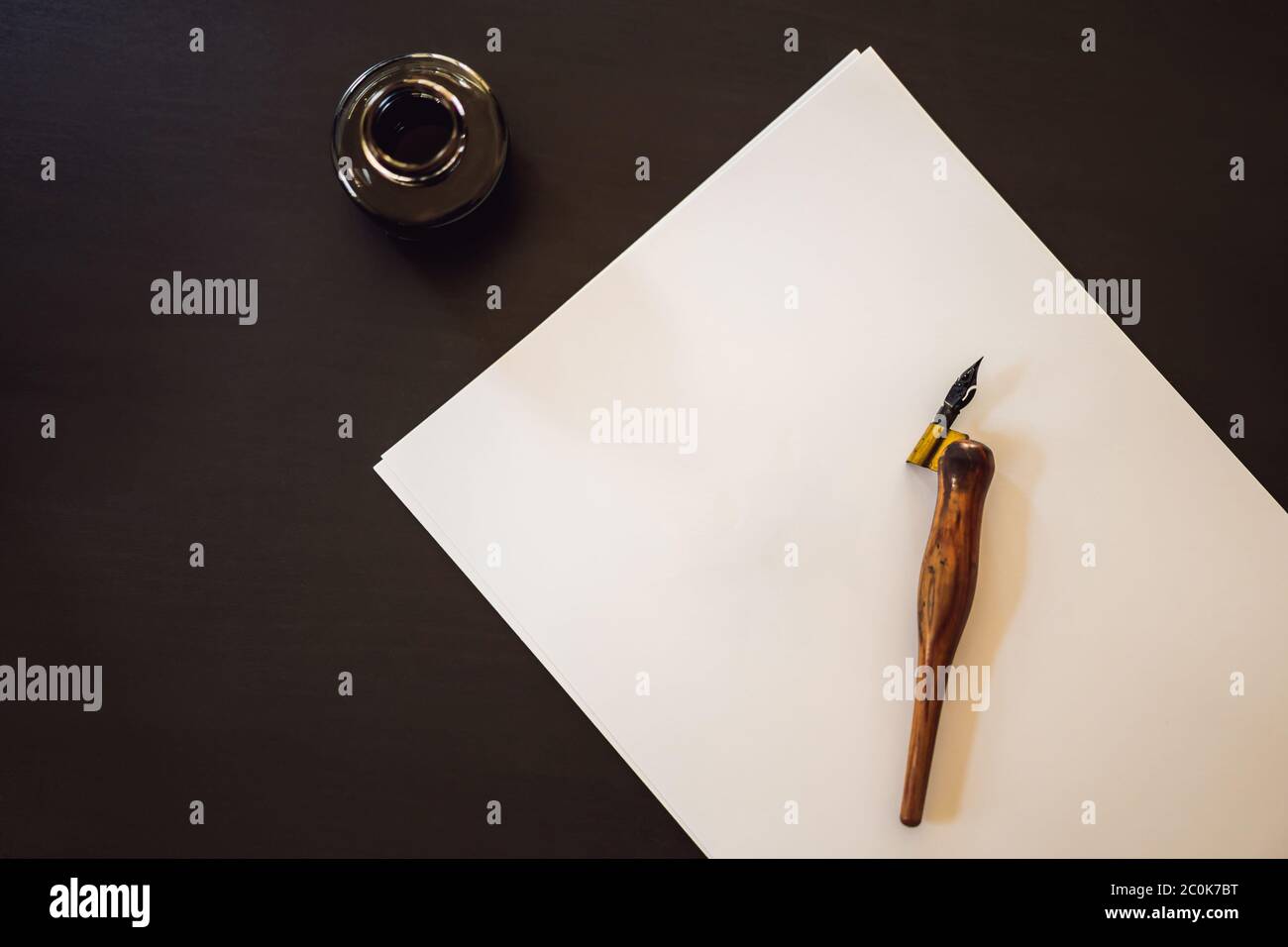 MOCKUP, SCENE CREATOR Calligrapher Young Woman writes phrase on white ...