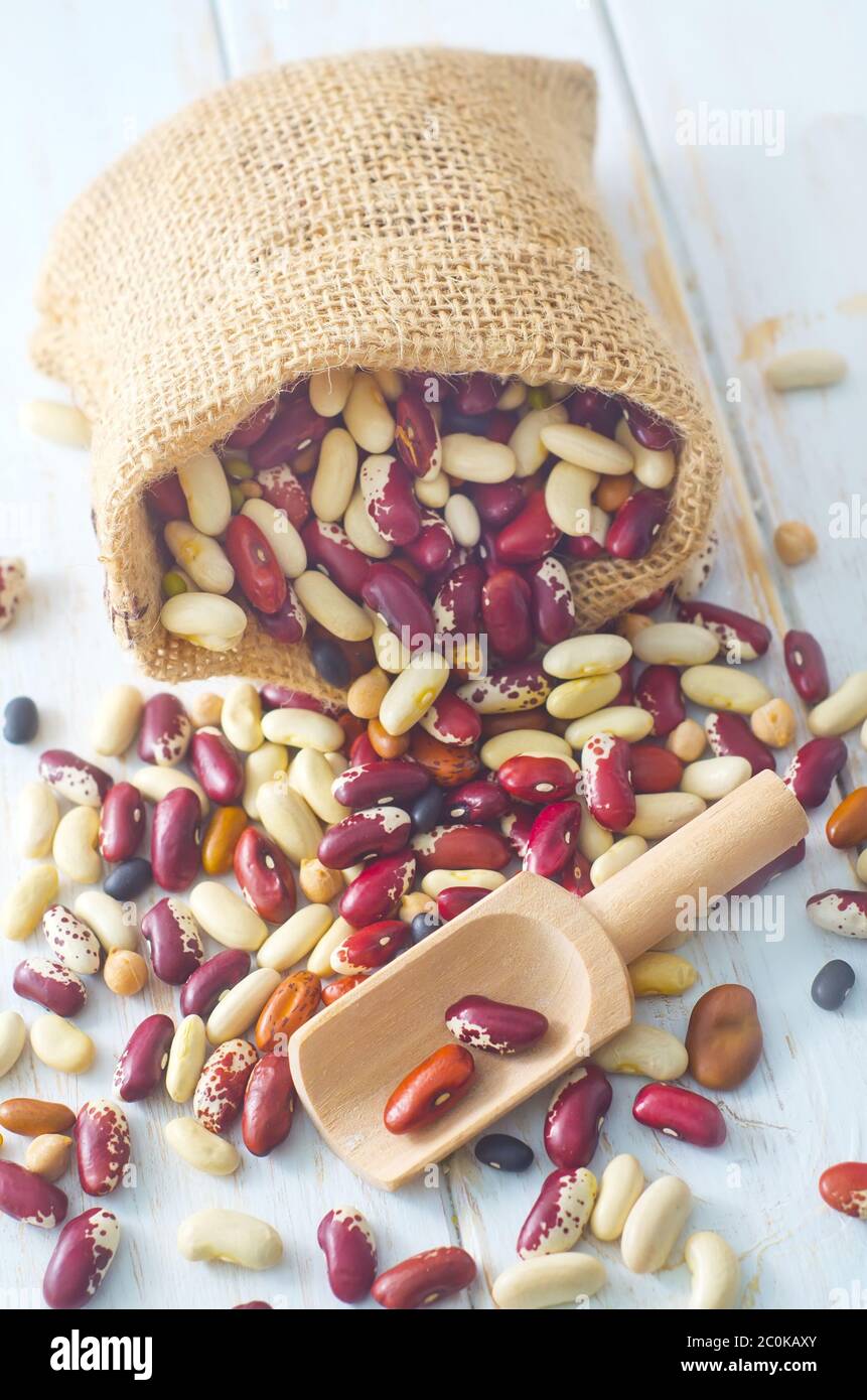 Raw color beans Stock Photo - Alamy