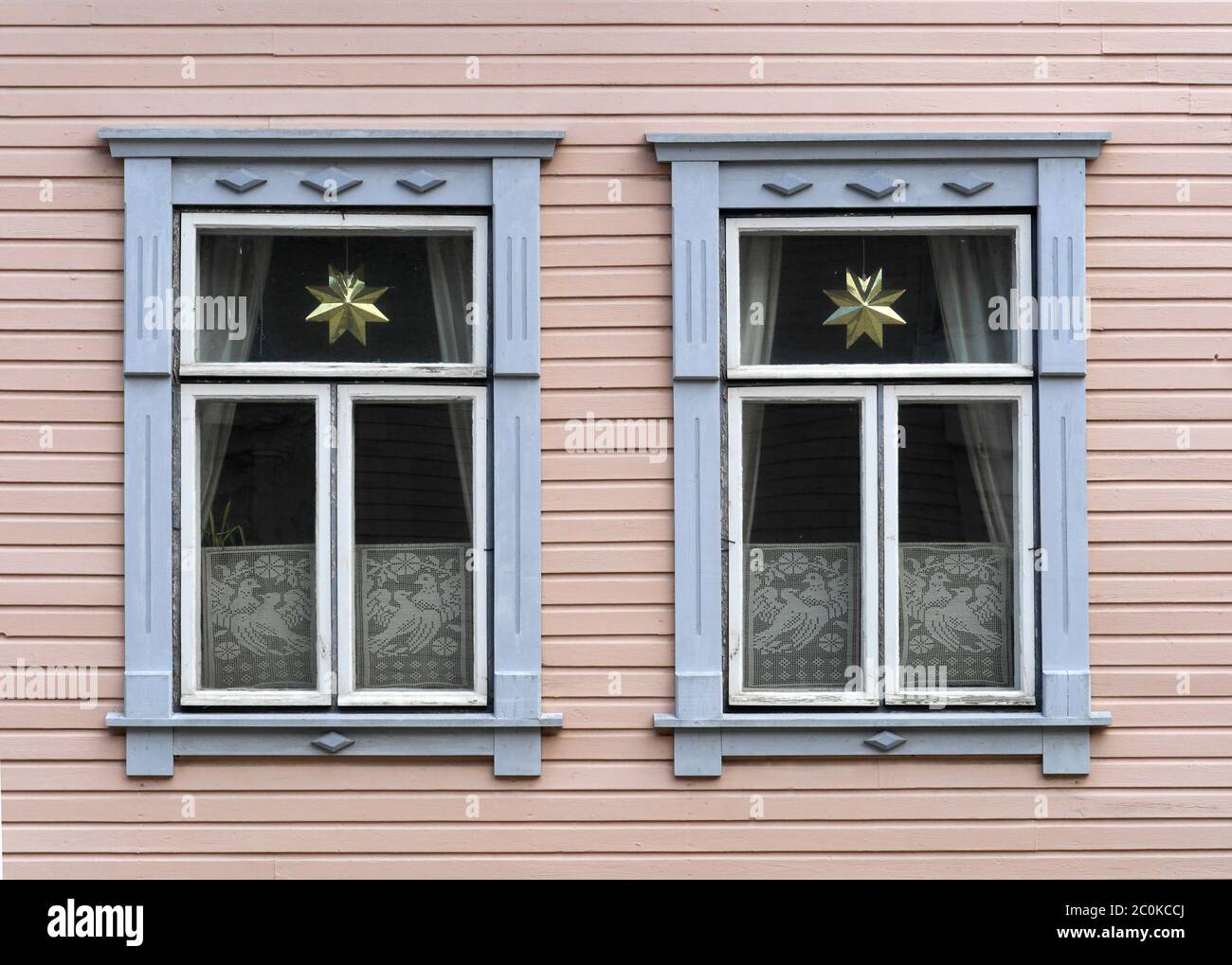 windows in a wooden house in finland Stock Photo - Alamy