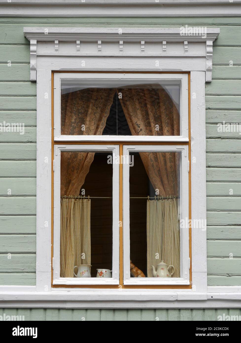window in a wooden house in finland Stock Photo - Alamy