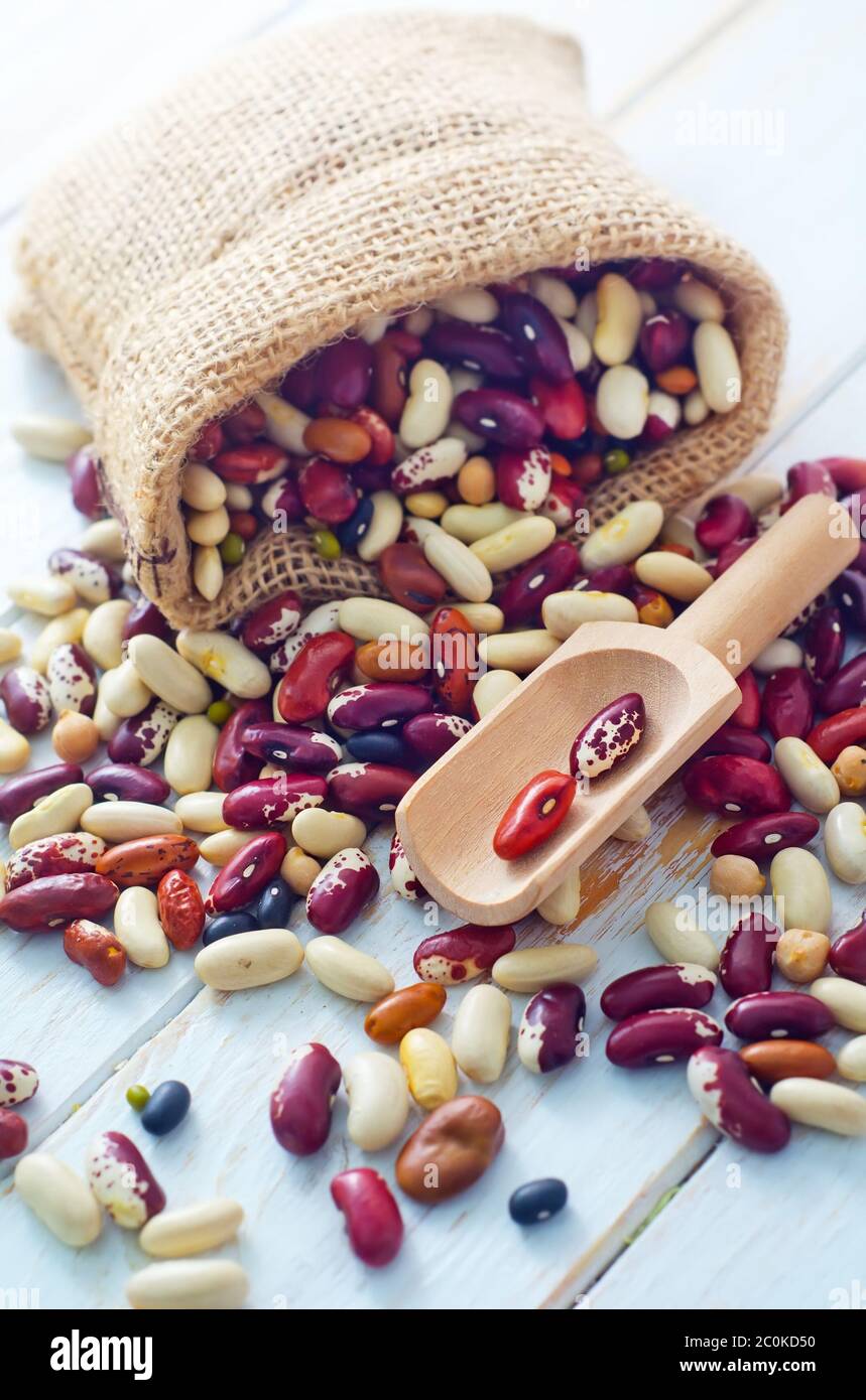 Raw color beans Stock Photo - Alamy