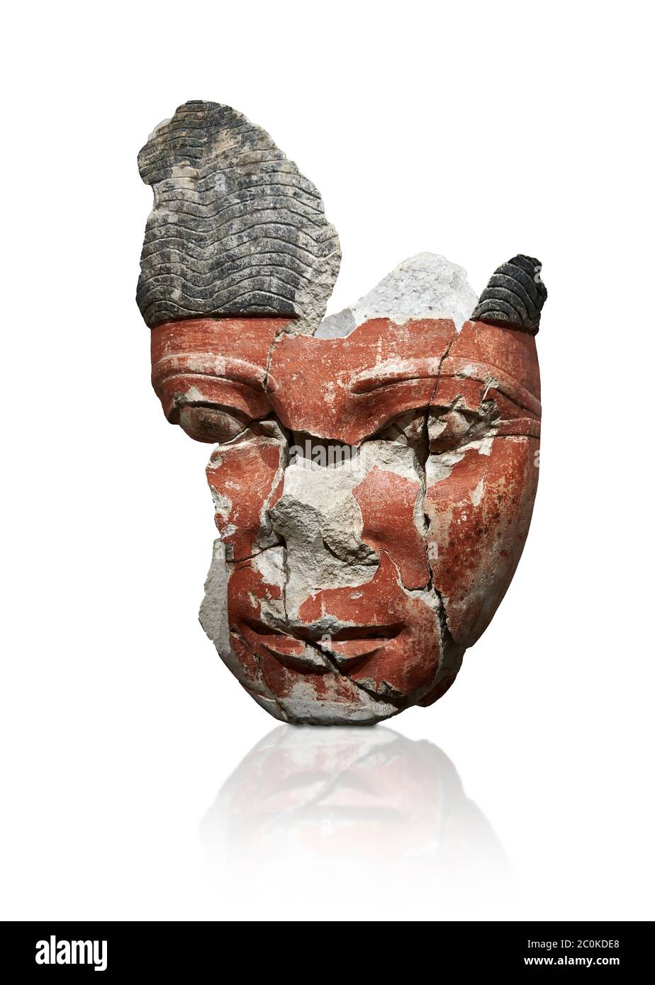 Ancient Egyptian statue head of a monarch, limestone, Middle Kingdom ...