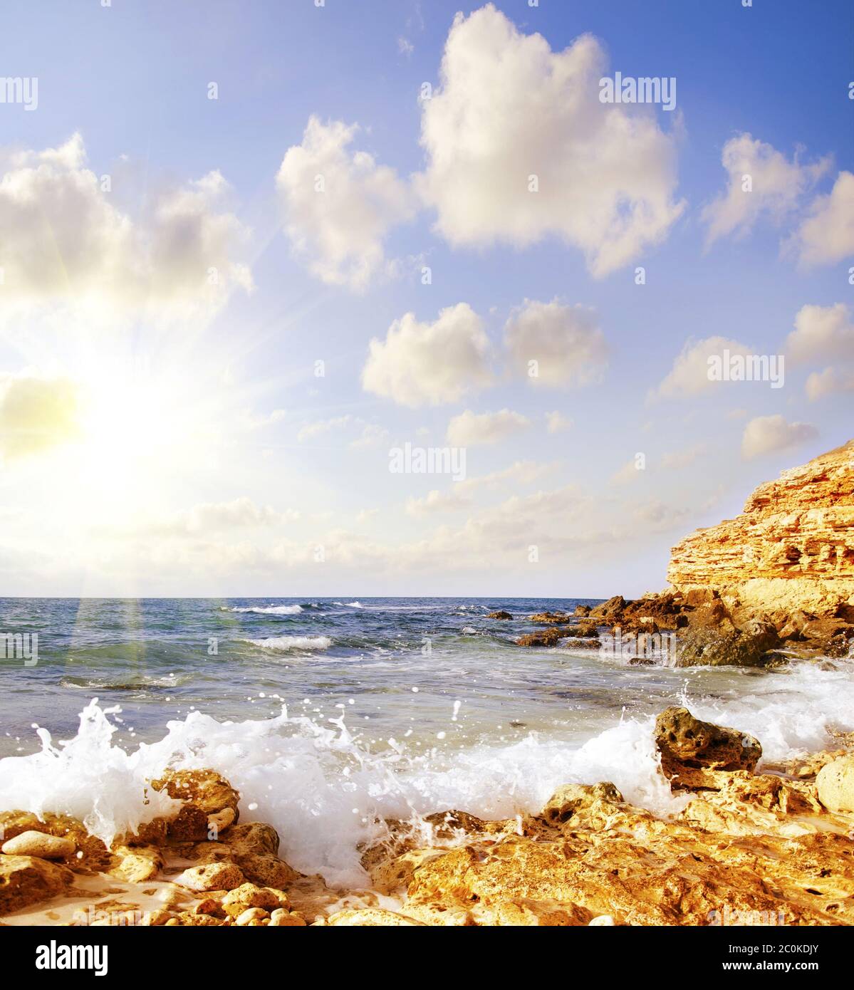 Sea and sunset Stock Photo - Alamy