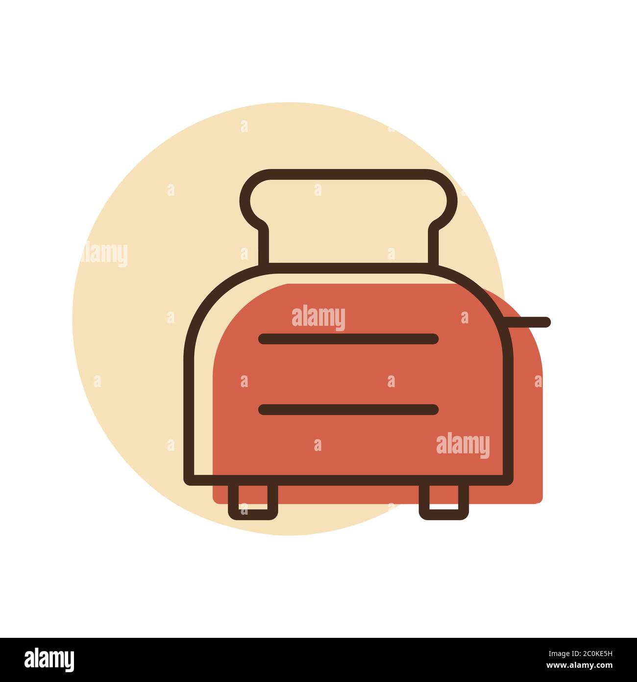 Toaster with toasts vector icon. Kitchen appliance. Graph symbol for ...