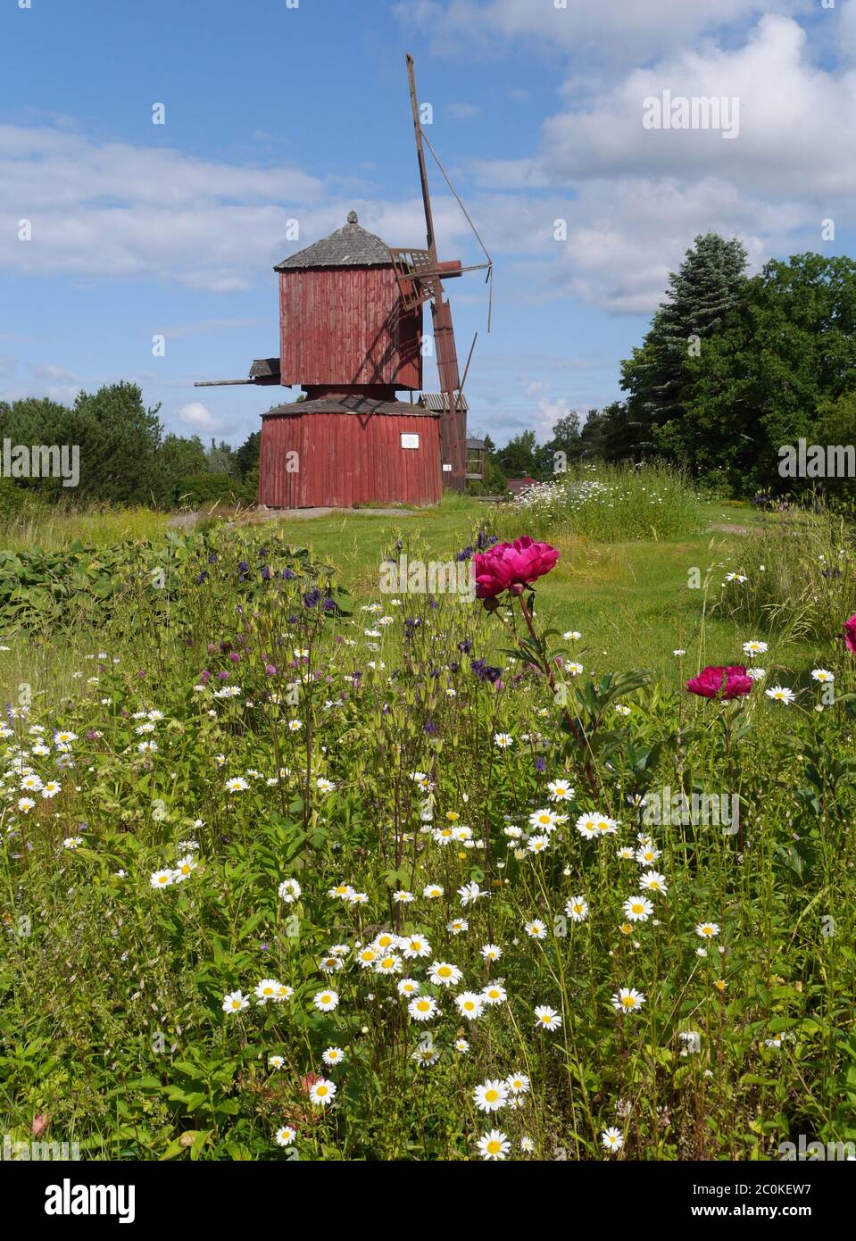 historic windmill in finland Stock Photo - Alamy