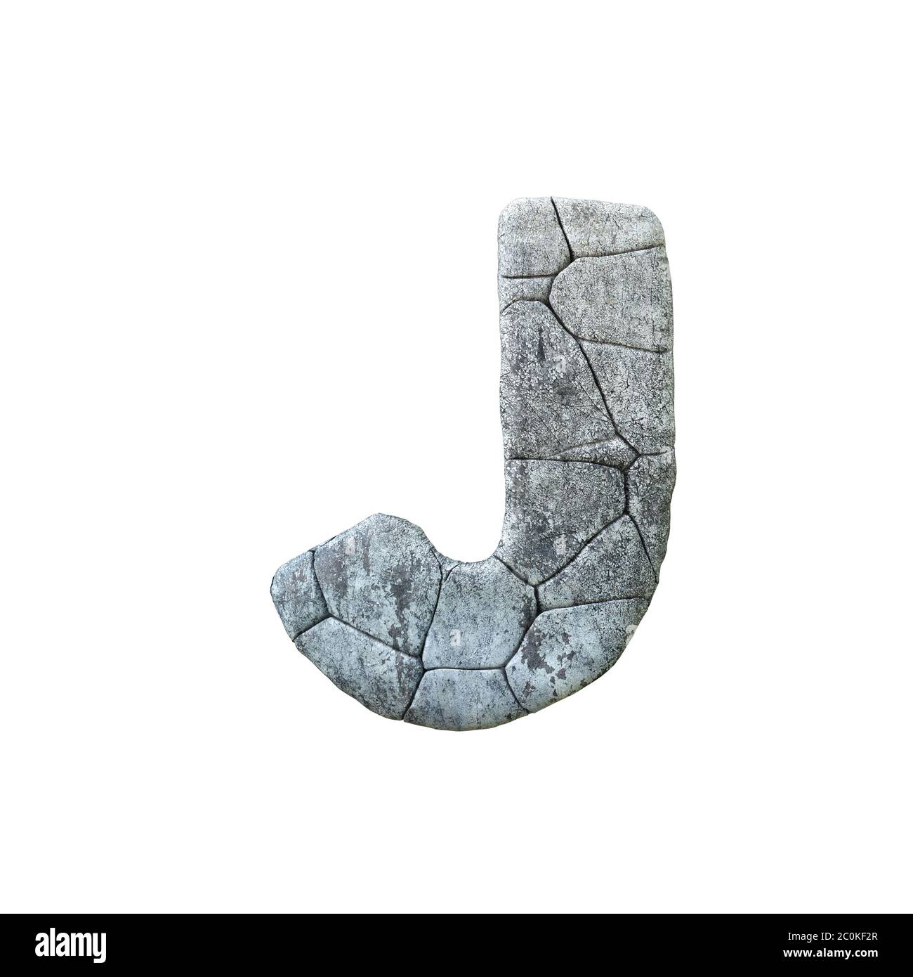 Letter J cracked grunge stone rock font 3D Rendering Stock Photo - Alamy