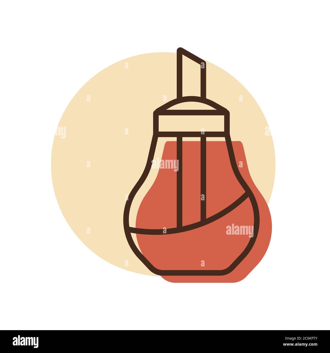 Sugar bowl shaker bottle vector icon. Kitchen appliance. Graph symbol ...