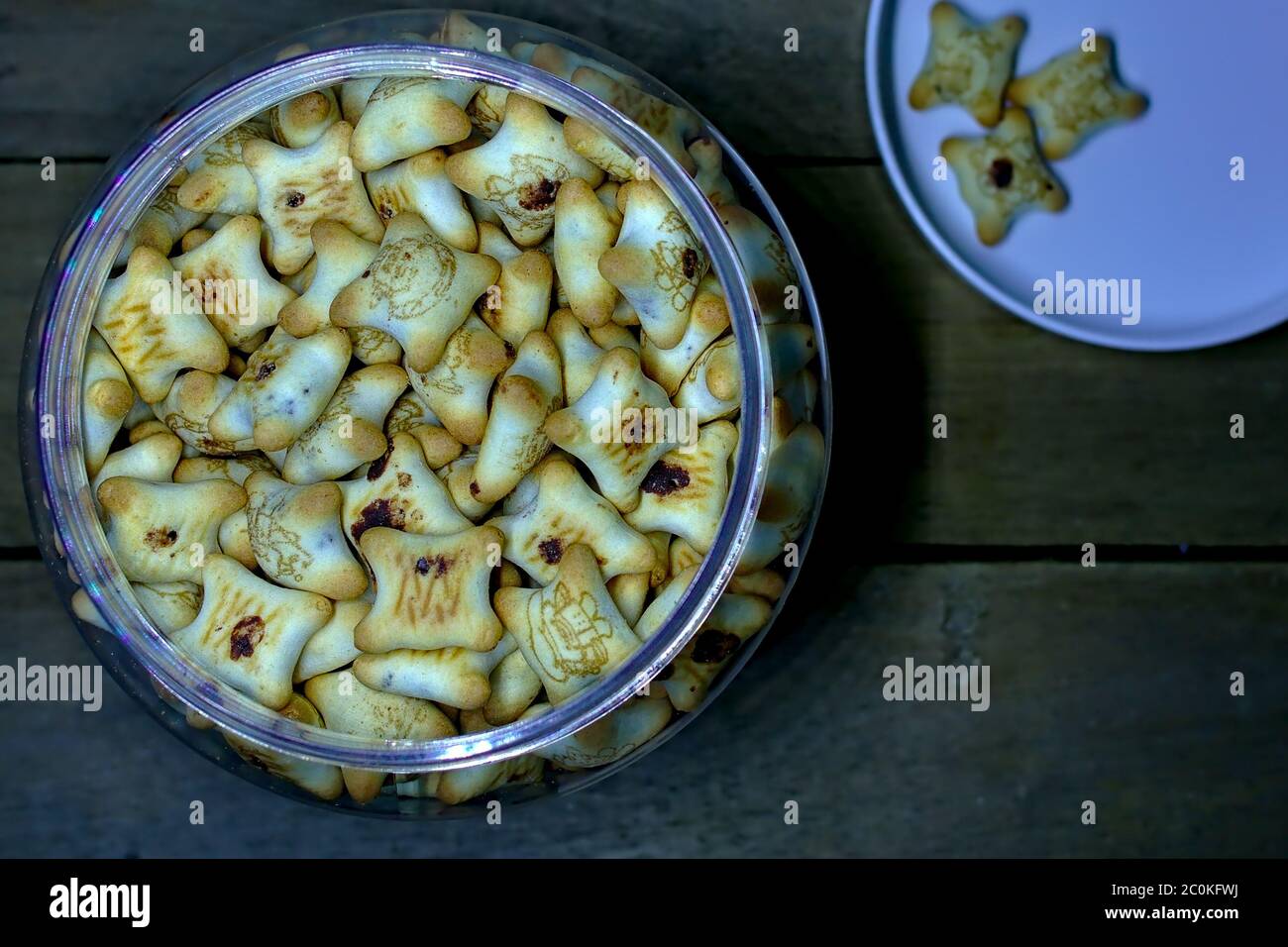Still container full of biscuits Stock Photo - Alamy