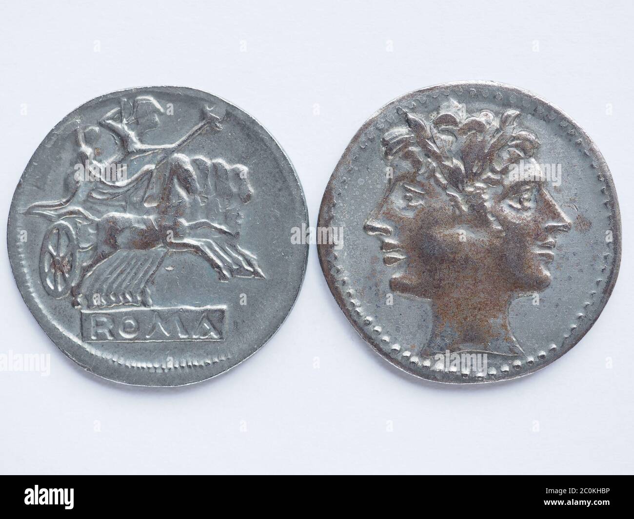 Old Roman coin Stock Photo - Alamy