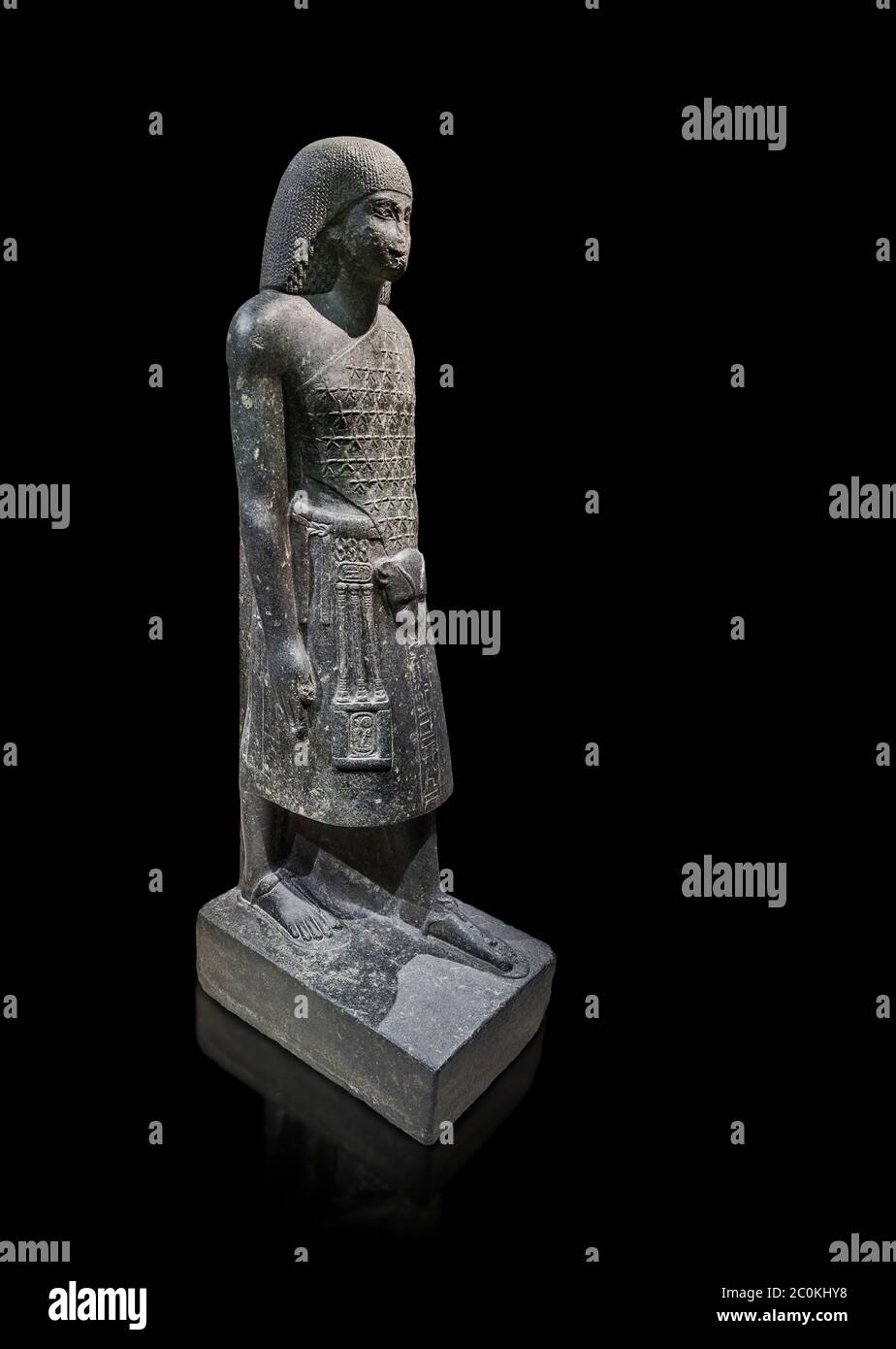 Ancient Egyptian statue of Aanen, second priest to Amon, granodioite ...