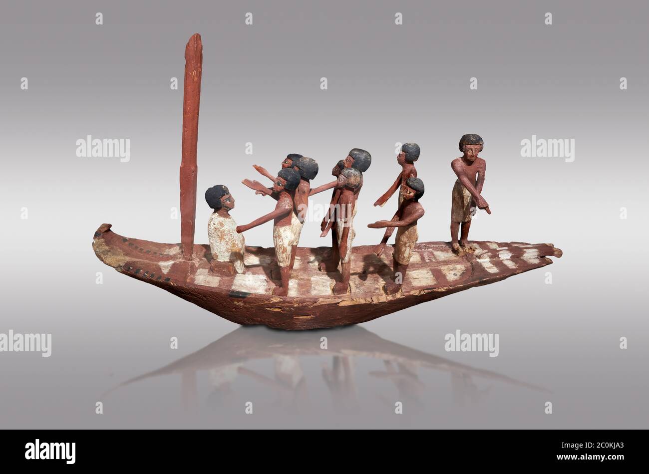 Ancient Egyptian model of a boat with mast, Middle Kingdom (1980-1700 ...