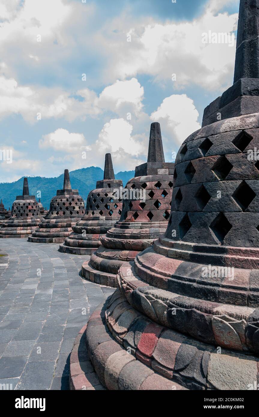 Stupa at Borobudur Stock Photo - Alamy