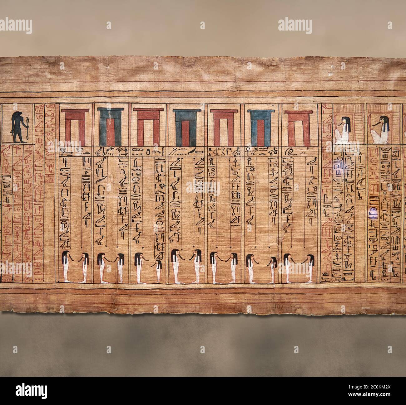 Ancient Egyptian Book of the Dead papyrus - From tomb of Kha, Theban ...