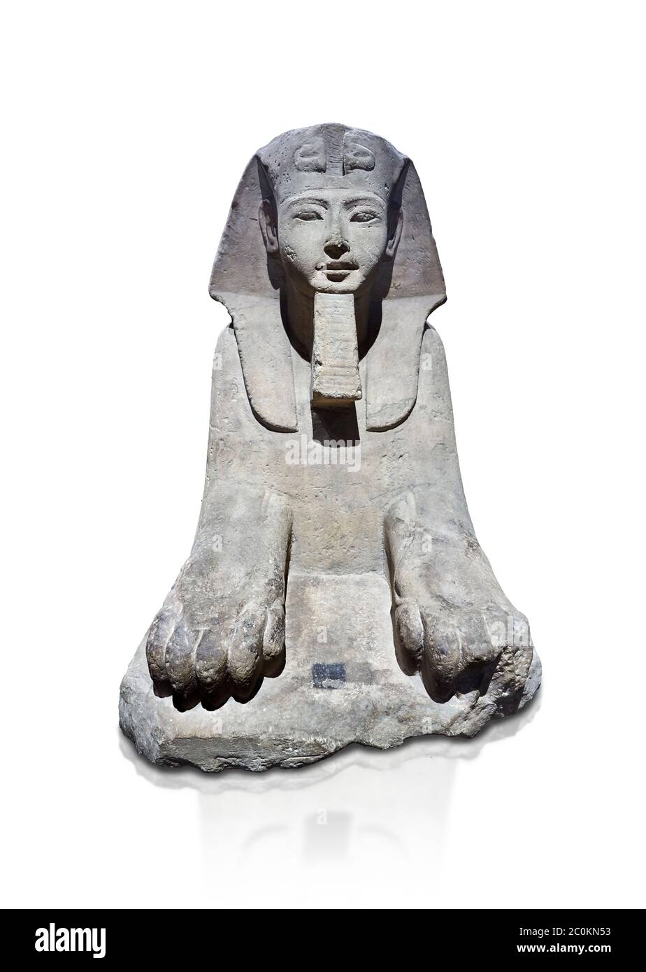 Ancient Egyptian Sphinx statue, sandstone, New Kingdom, early 19th ...