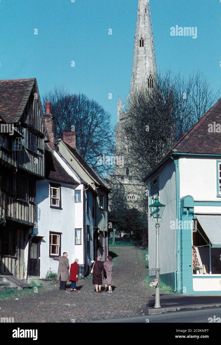 The town of Thaxted in Essex, UK pictured in 1962 Stock Photo - Alamy