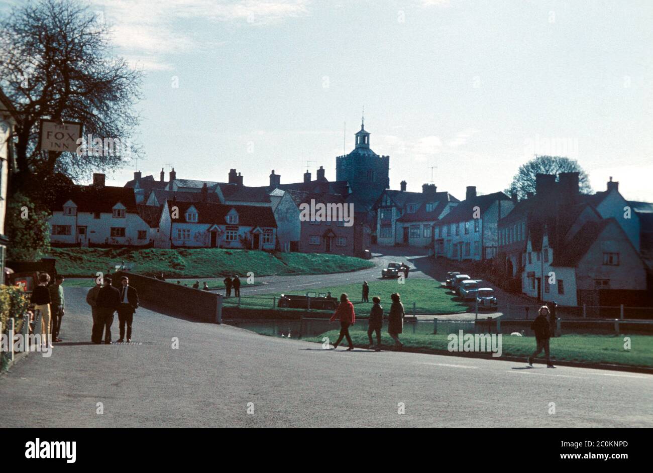 Finchingfield village green, Essex, UK pictured in 1962 Stock Photo - Alamy