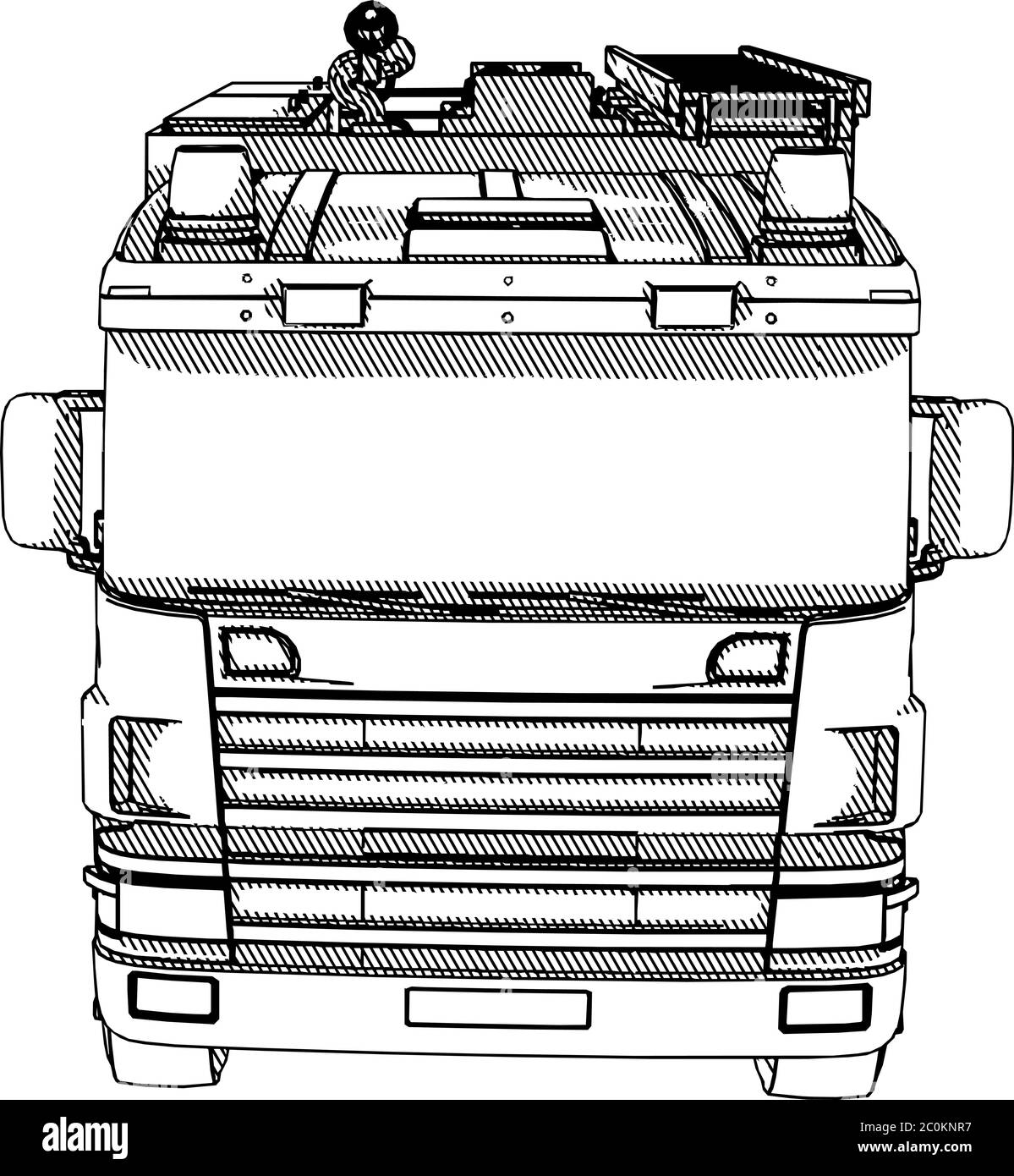 Fire engine emergency line Black and White Stock Photos & Images - Alamy