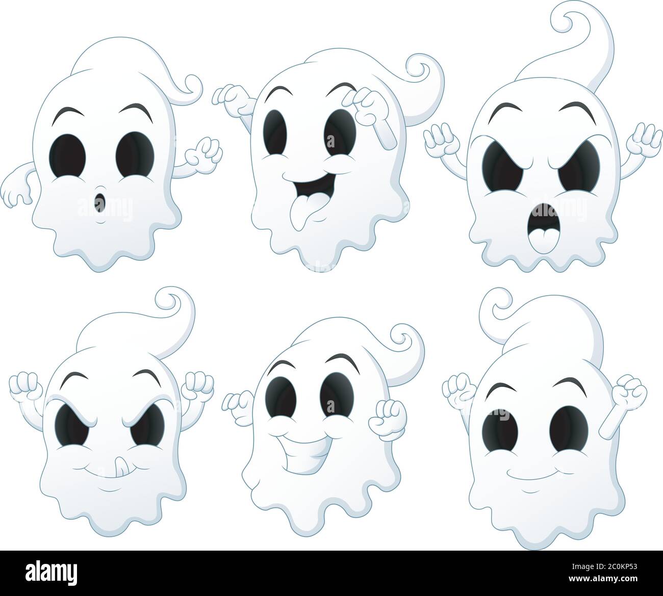Set of Halloween ghost cartoon Stock Vector Image & Art - Alamy
