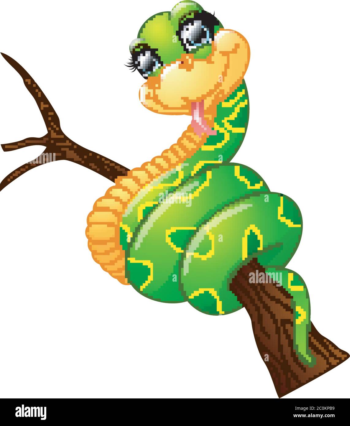 Green tree python animal Cut Out Stock Images & Pictures - Alamy