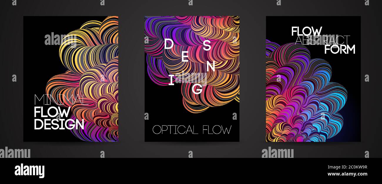 Modern abstract design background Rainbow Flow motion Stock Vector ...