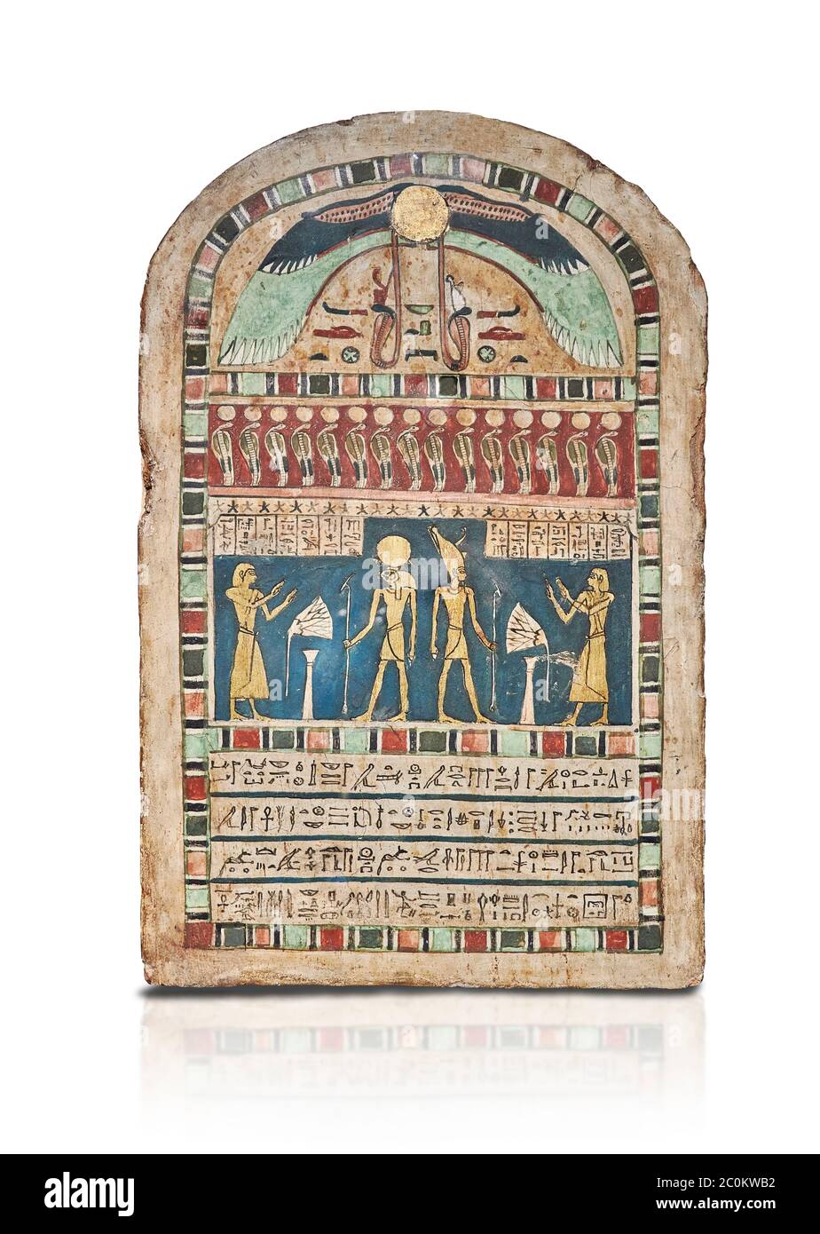 Ancient Egyptian stele dedicated to Ra-Harakhty & Atum by Psetjerfi ...