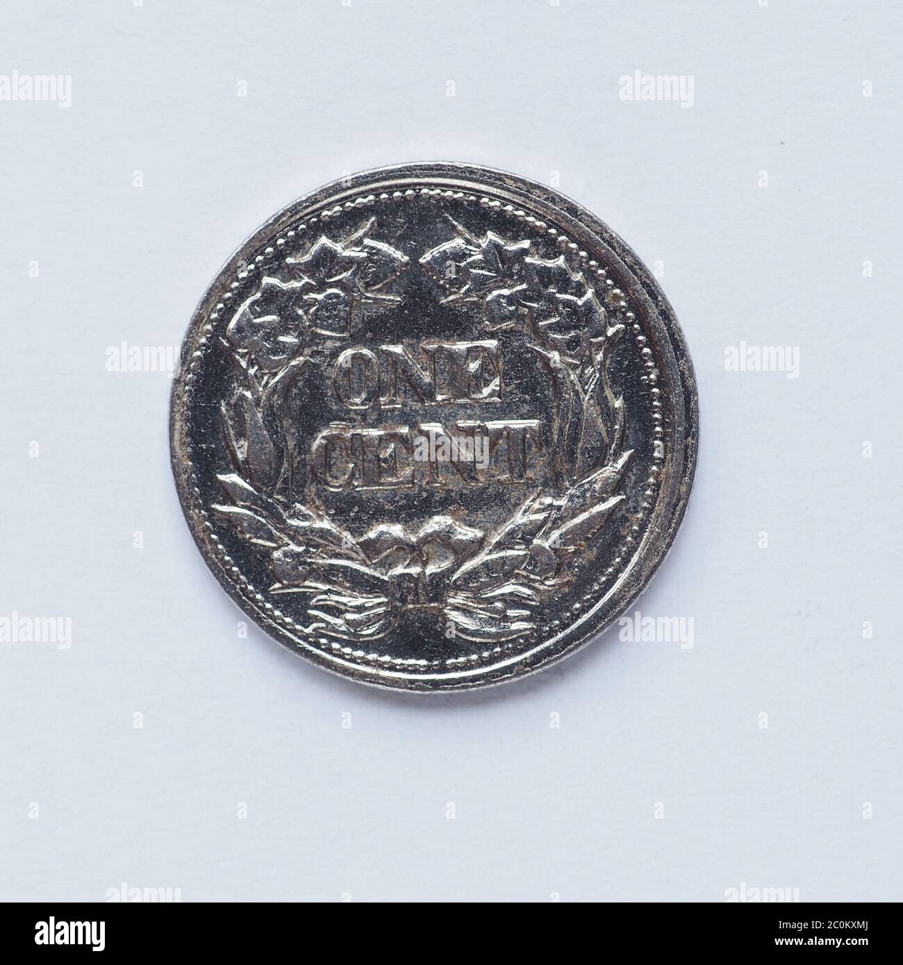 Old US 1 cent coin Stock Photo - Alamy
