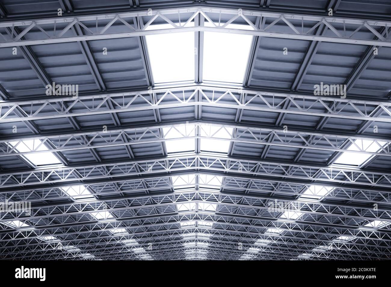 3d rendering factory ceiling with metal beam Stock Photo - Alamy