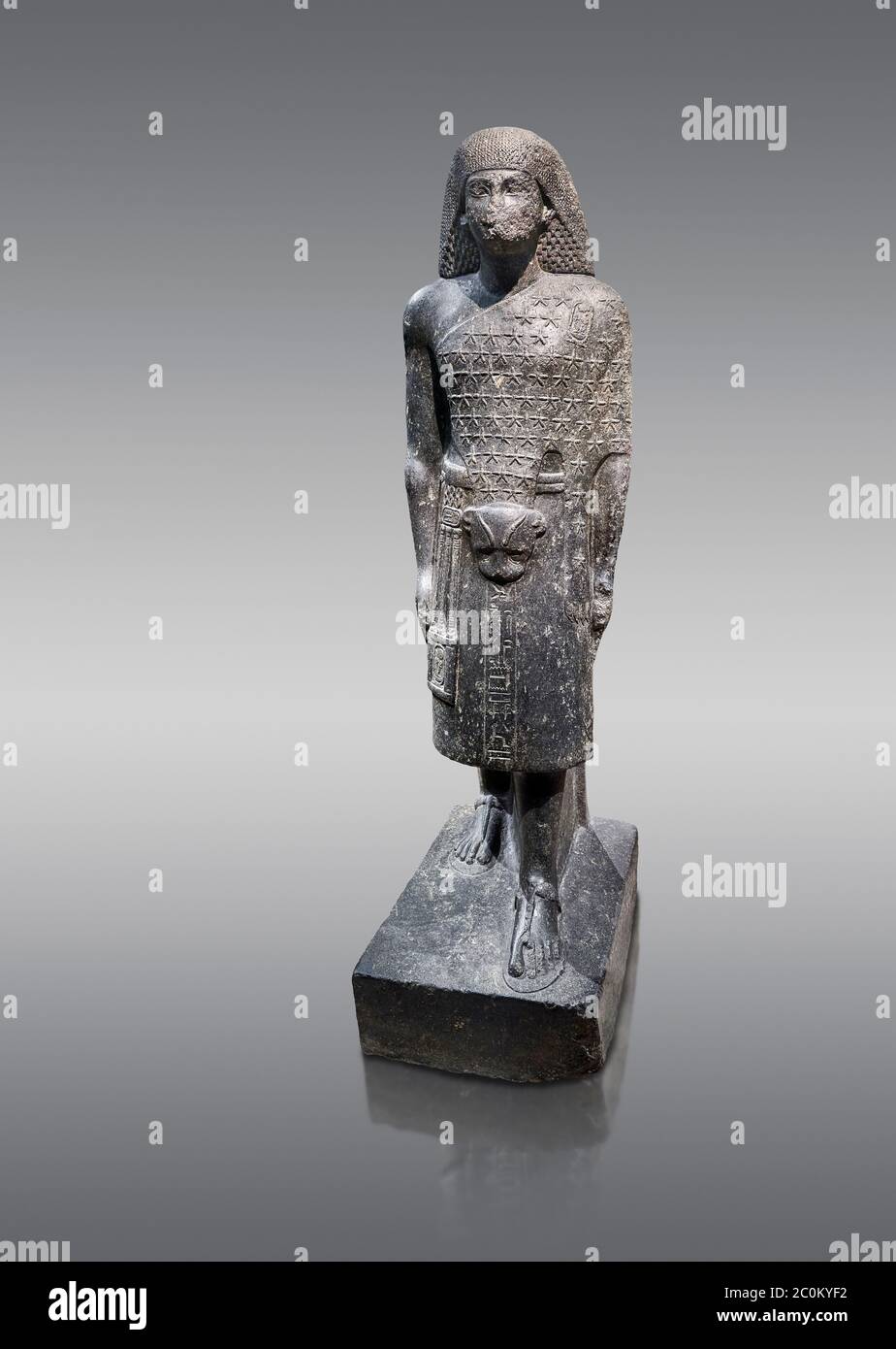 Ancient Egyptian statue of Aanen, second priest to Amon, granodioite ...