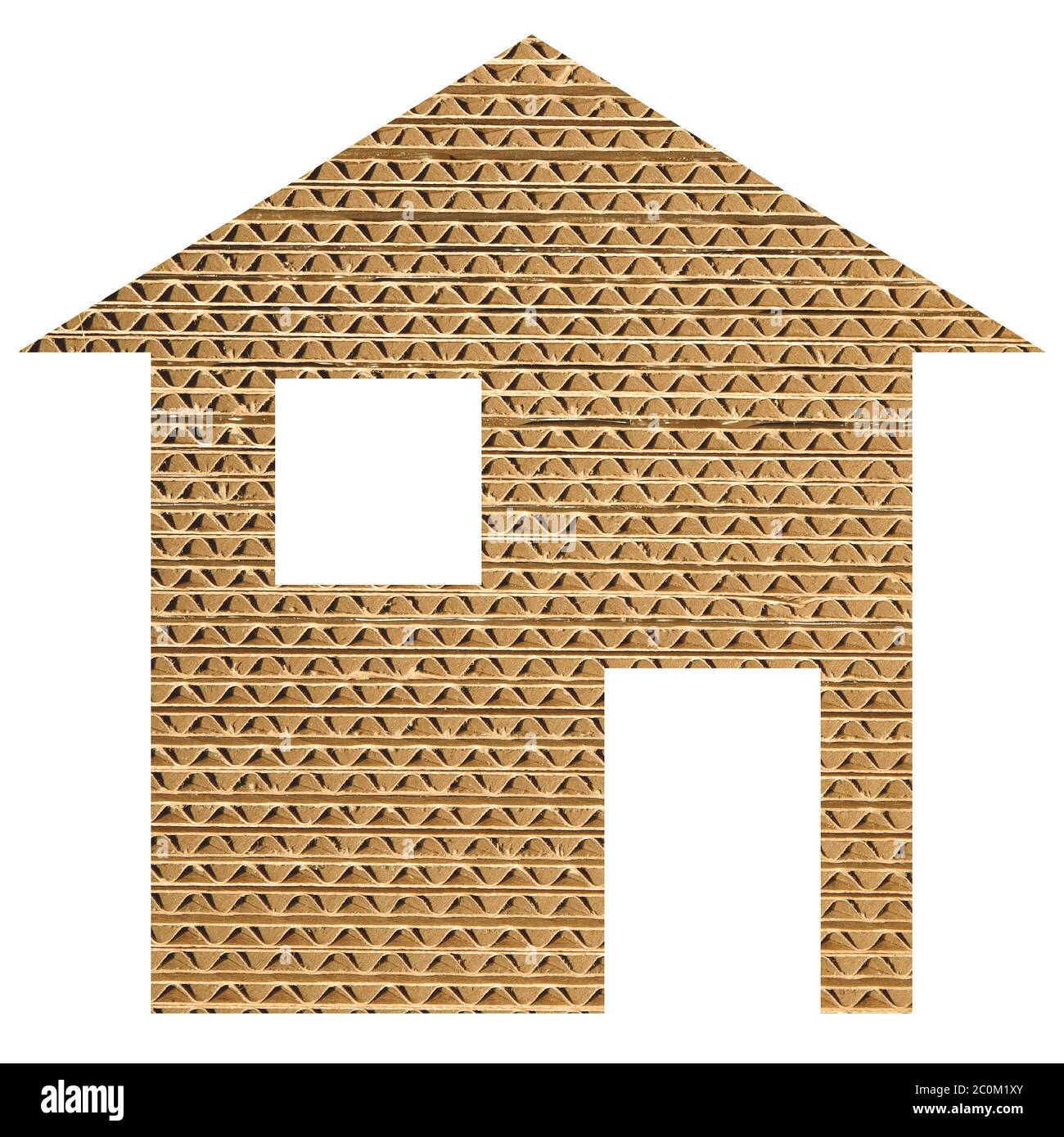 Cardboard house model Cut Out Stock Images & Pictures - Alamy