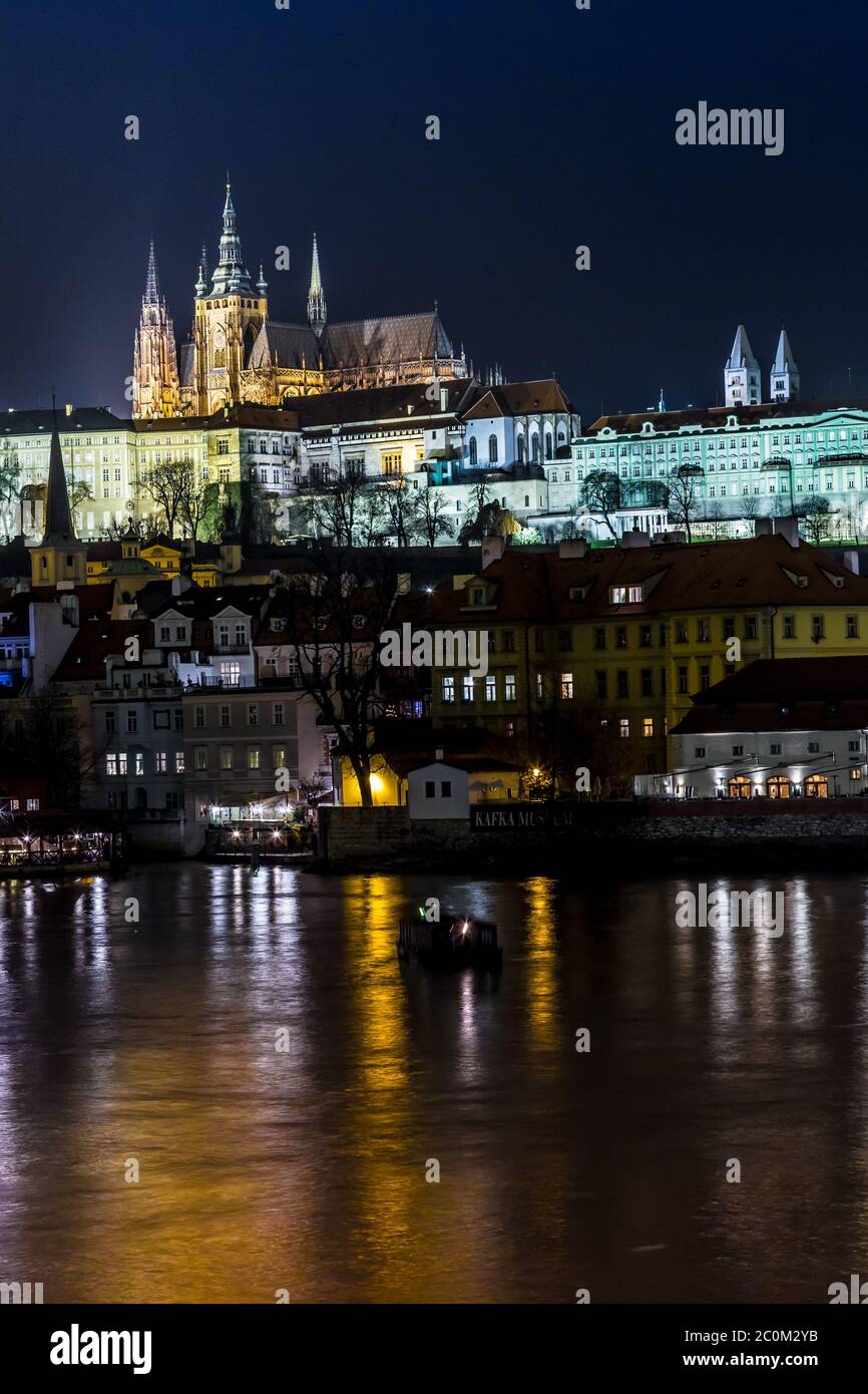 gothic Castle with Charles Bridge Stock Photo - Alamy