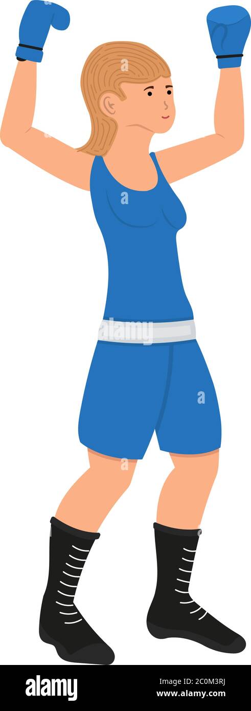 Woman boxing cartoon hi-res stock photography and images - Alamy