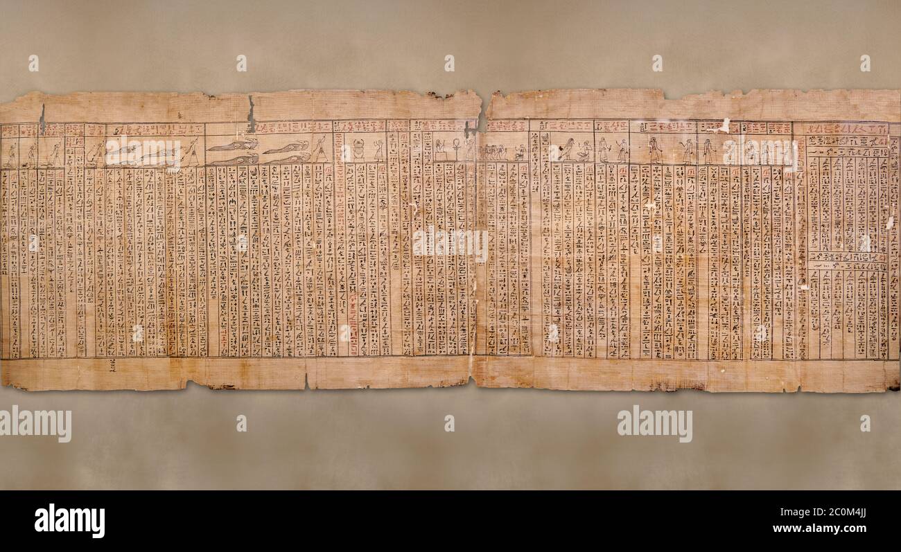 Anciient Egyptian Book of the Dead papyrus - Spell 30 for stopping the ...