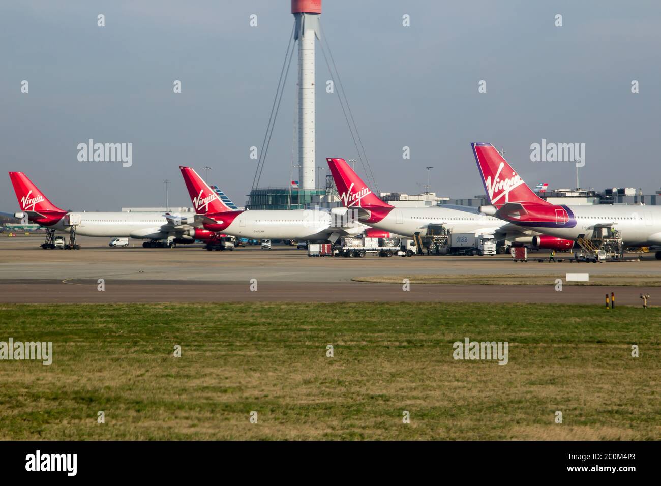The Virgin Atlantic's terminal at London Heathrow airport Stock Photo ...