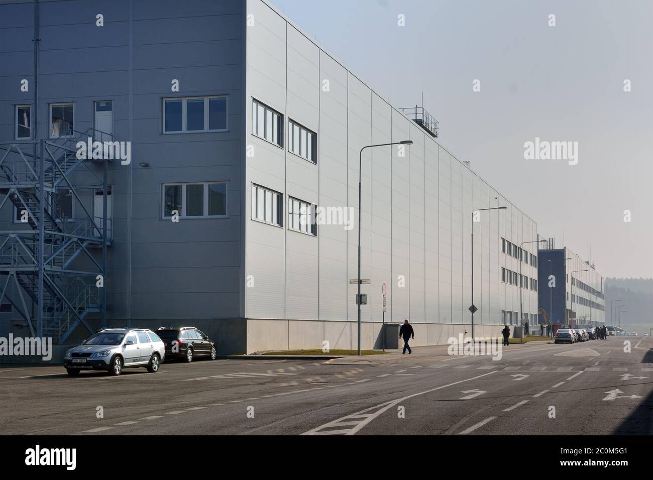 Great gray factory hall Stock Photo - Alamy