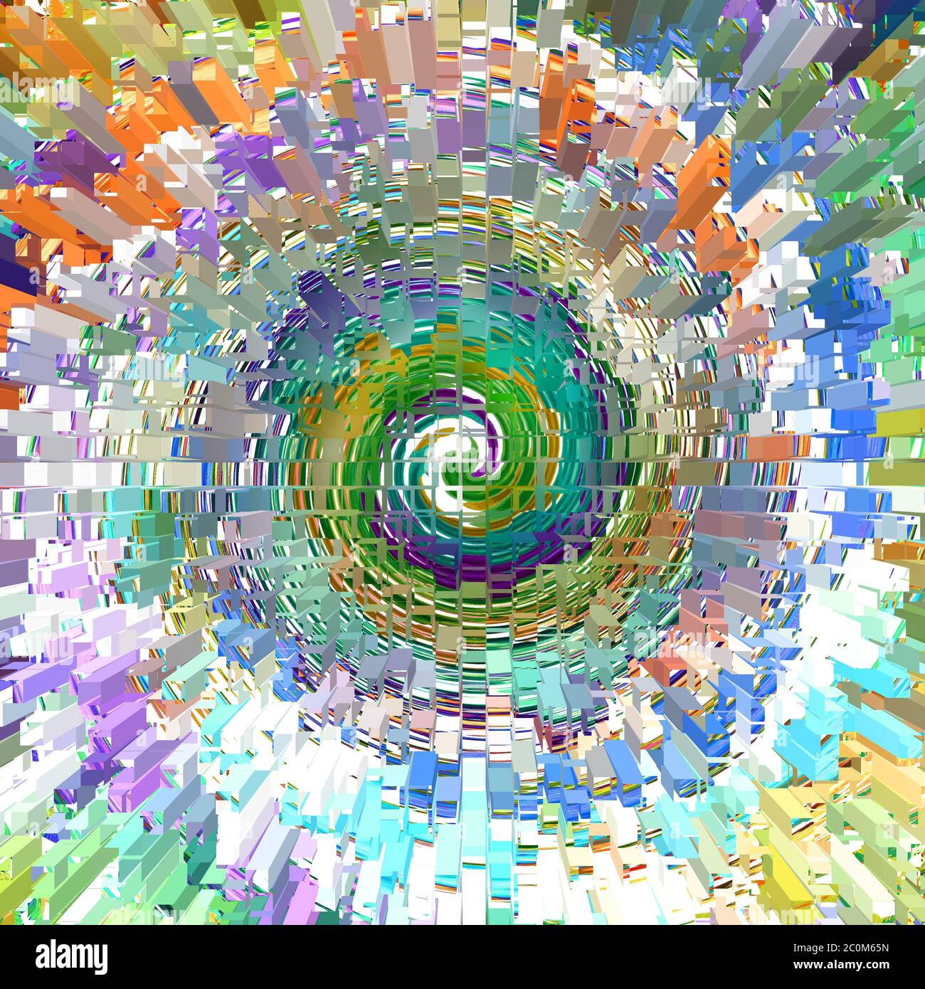 colorful swirl sun brust type digital background Stock Photo - Alamy