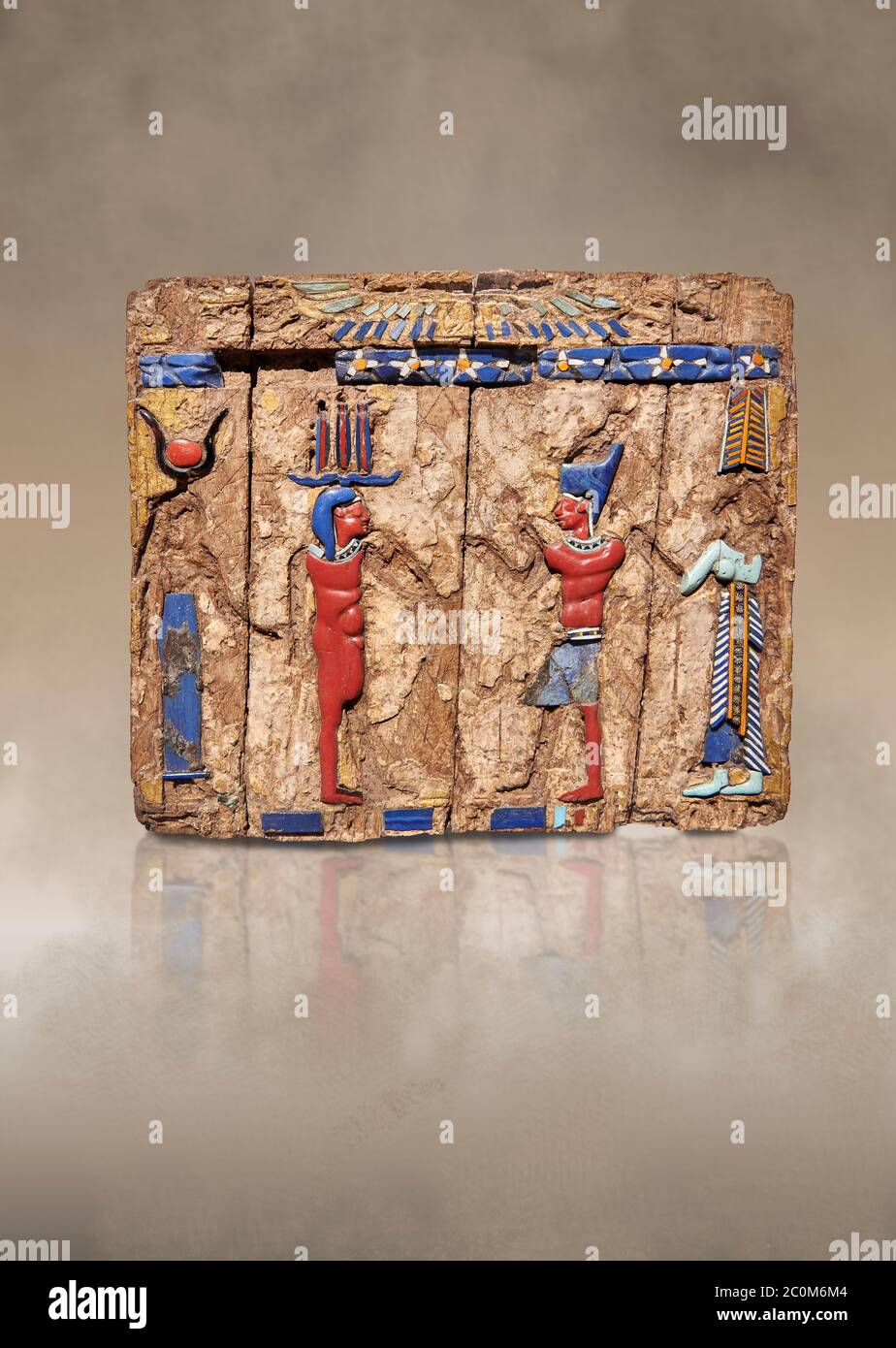 Ancient Egyptian fragments of a small wooded glass inlayed box ...