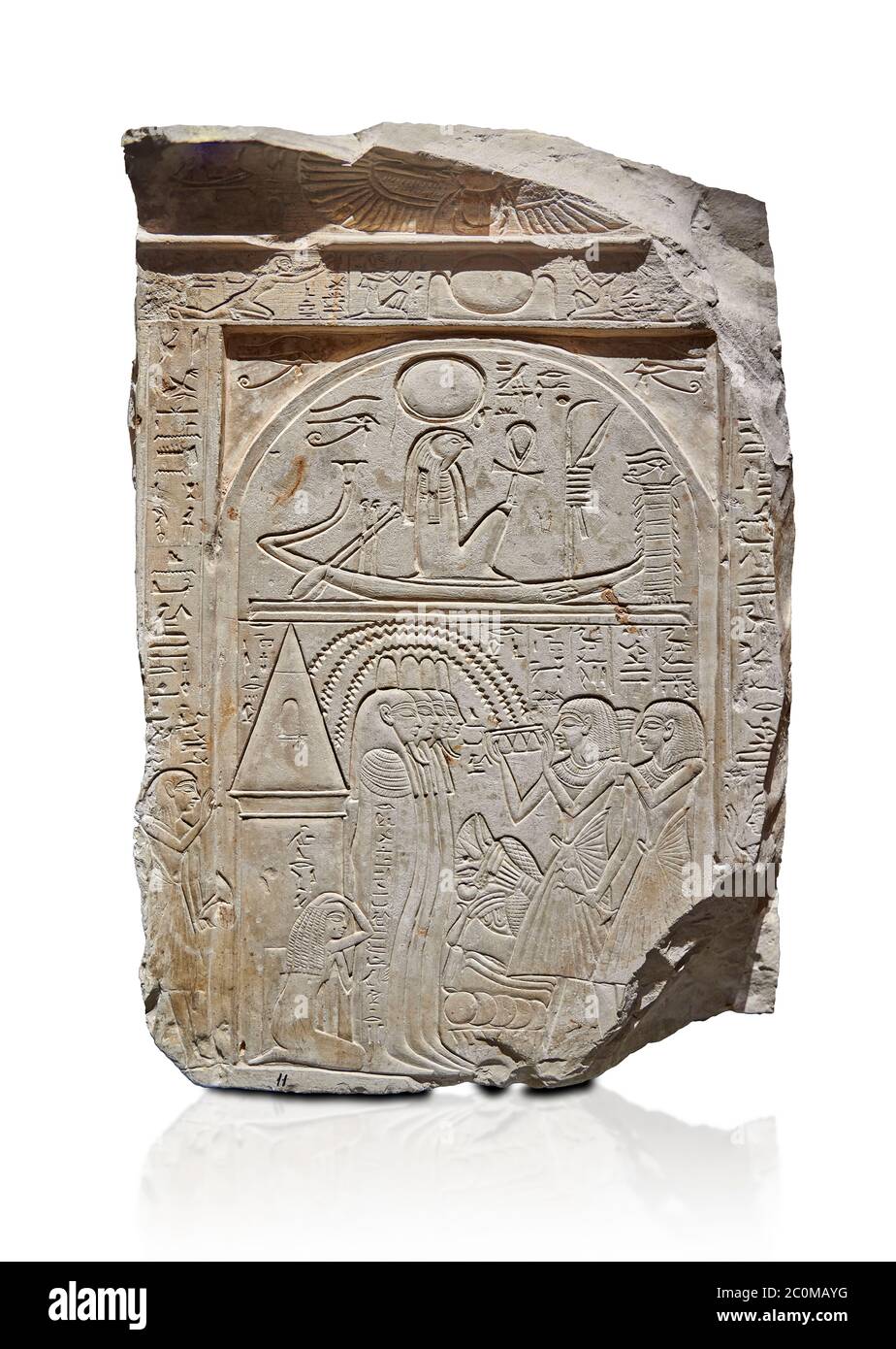 Ancient Egyptian stele of sculptor Qen, limestone, New Kingdom, 19th ...