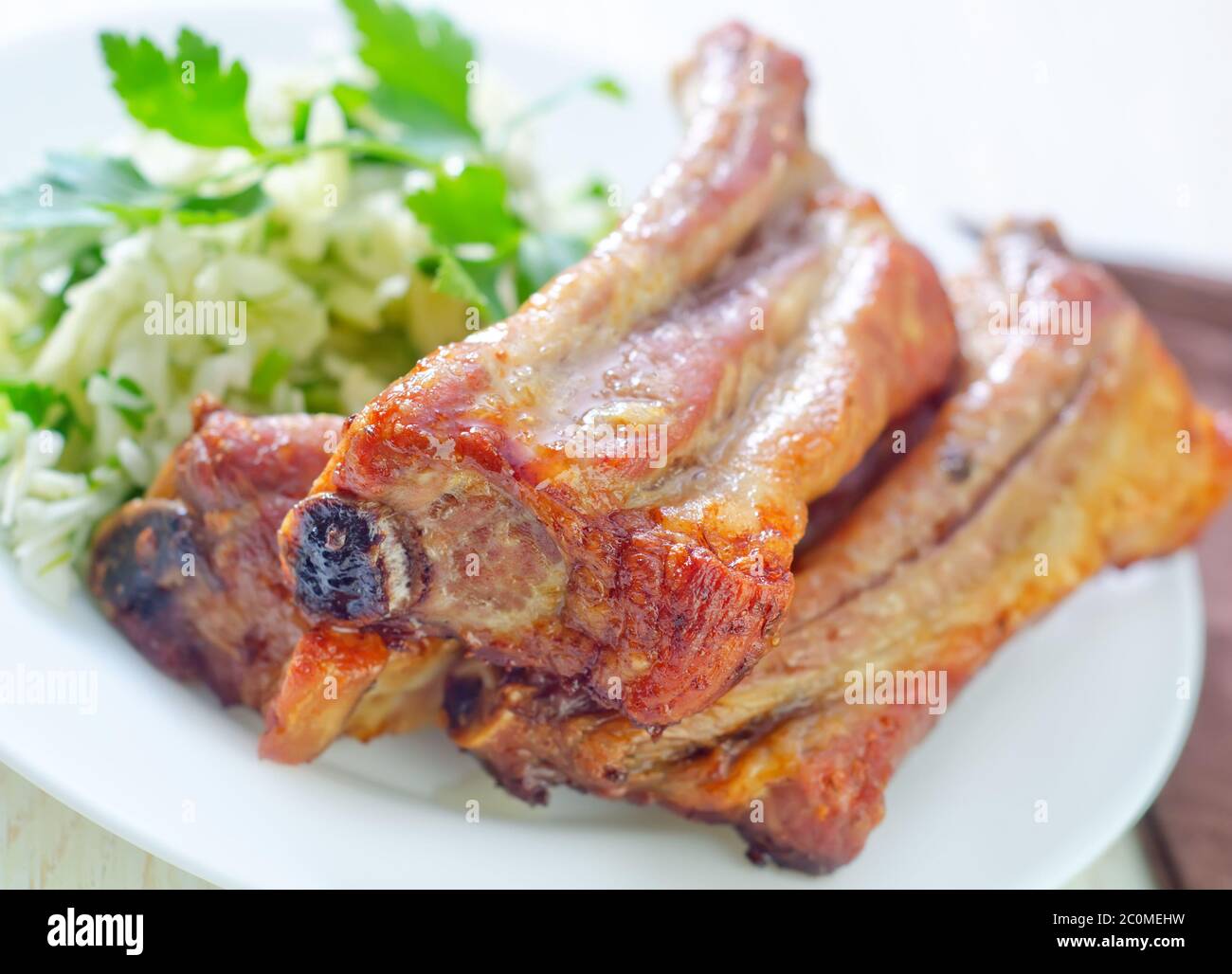 meat on plate Stock Photo - Alamy