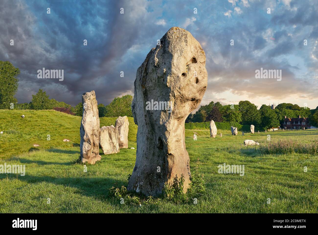 Avebury Neolithic standing stone Circle the largest in England at ...