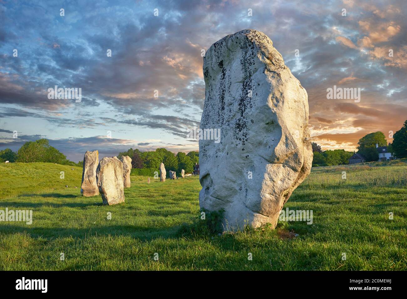 Avebury Neolithic standing stone Circle the largest in England at ...