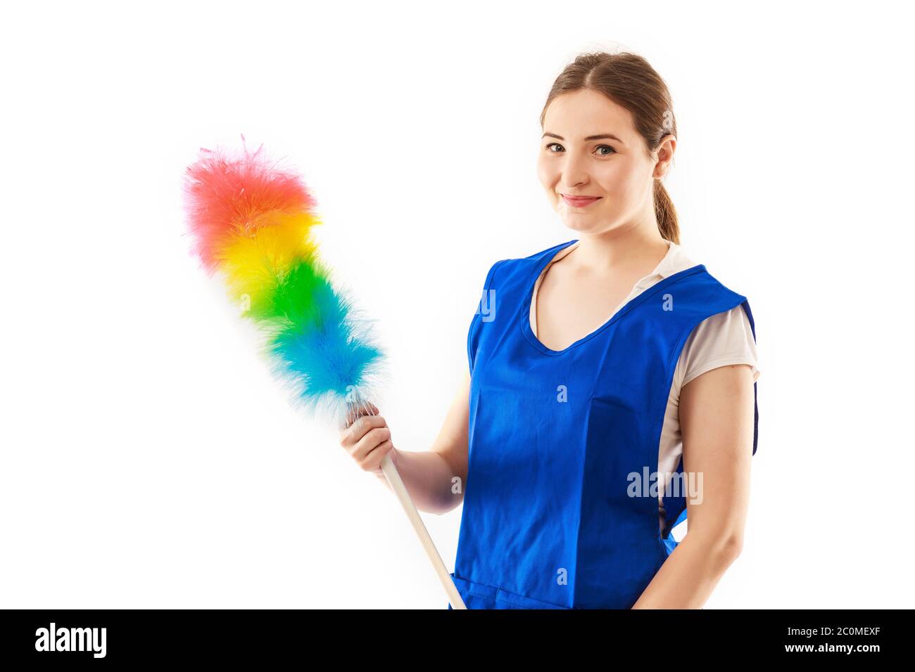 picture of beautiful woman with cleaning sweep Stock Photo - Alamy