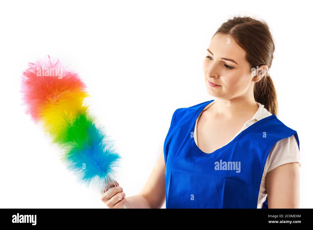 picture of beautiful woman with cleaning sweep Stock Photo - Alamy
