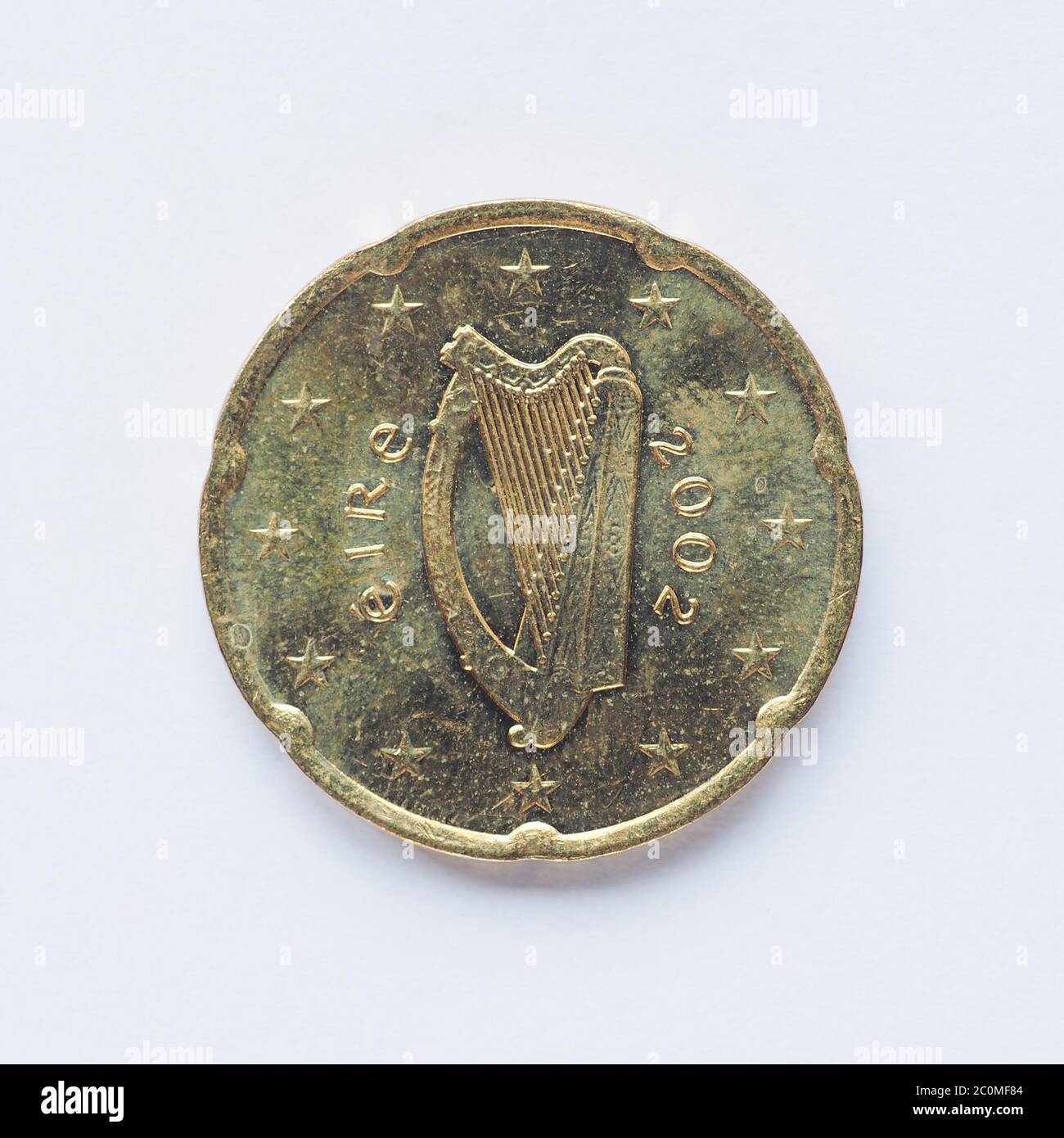 Irish 20 cent coin Stock Photo - Alamy