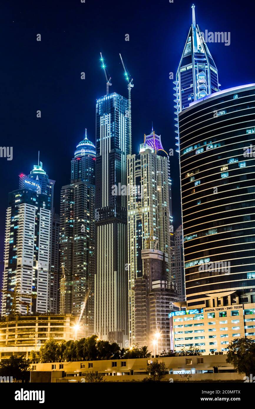 Dubai Marina cityscape, UAE Stock Photo - Alamy